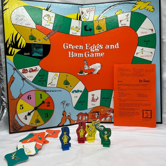 unversity games | Toys | Vintage Dr Seuss Green Eggs And Ham Board Game ...
